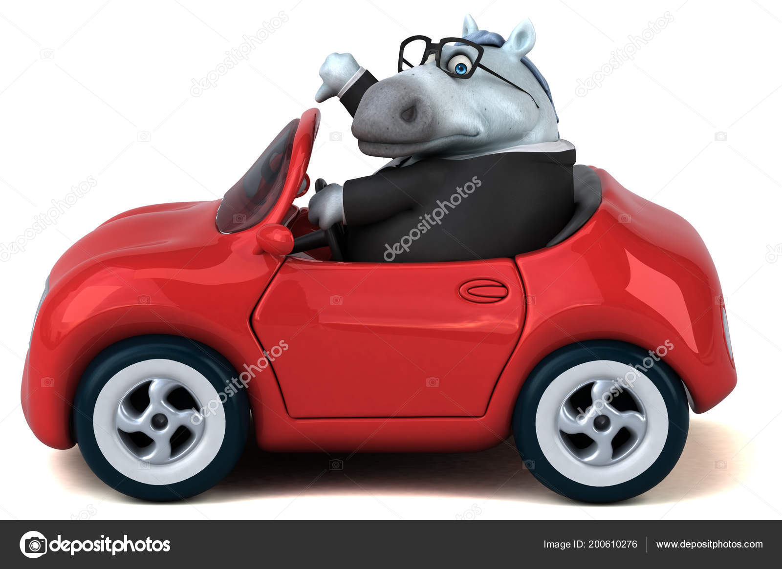 Fun Cartoon Character Car Illustration — Stock Photo © julos #200610276