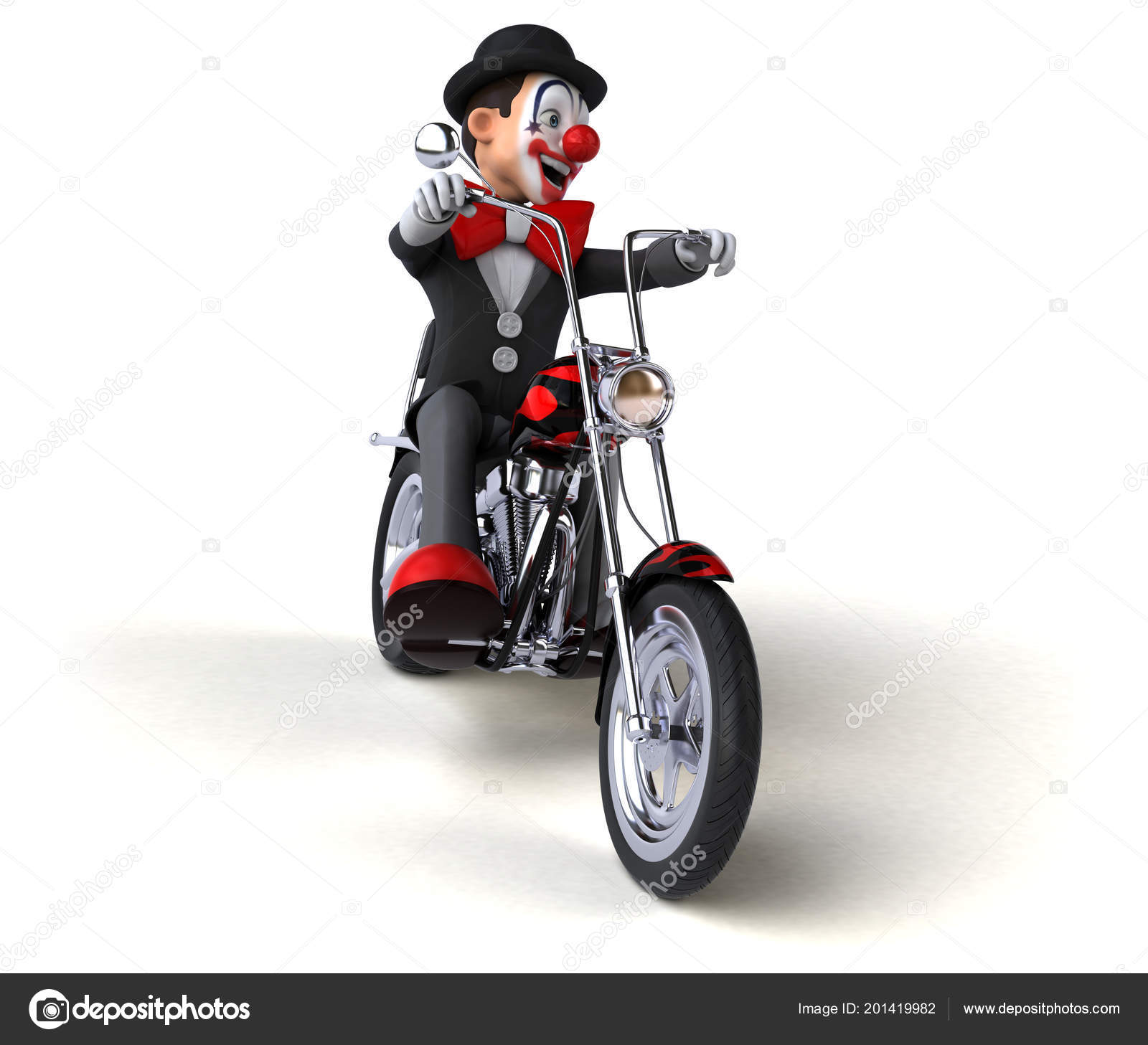 Fun Clown Motorcycle Illustration — Stock Photo © julos #201419982