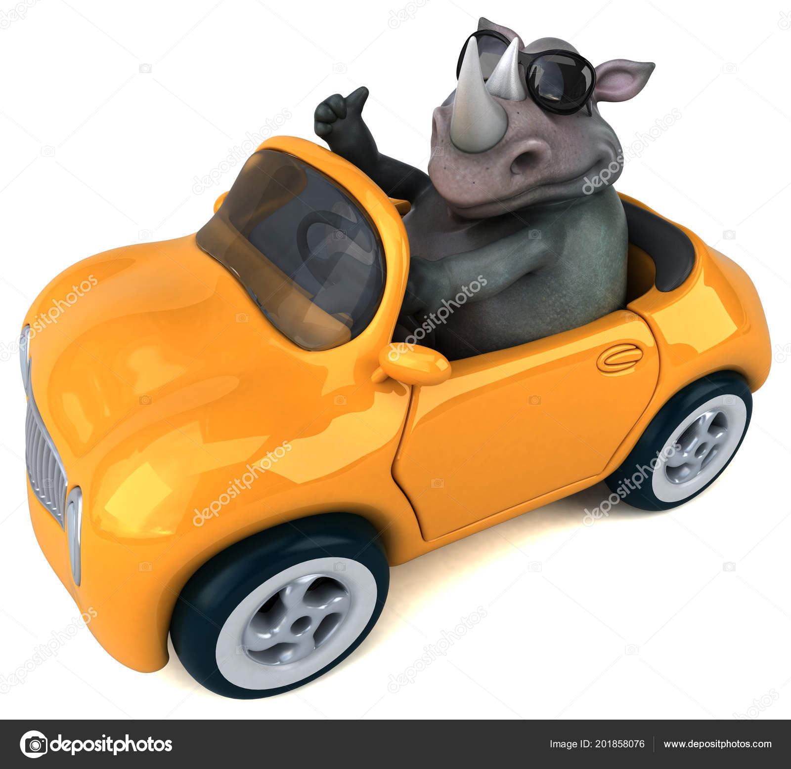 Fun Cartoon Character Car Illustration — Stock Photo © julos #201858076
