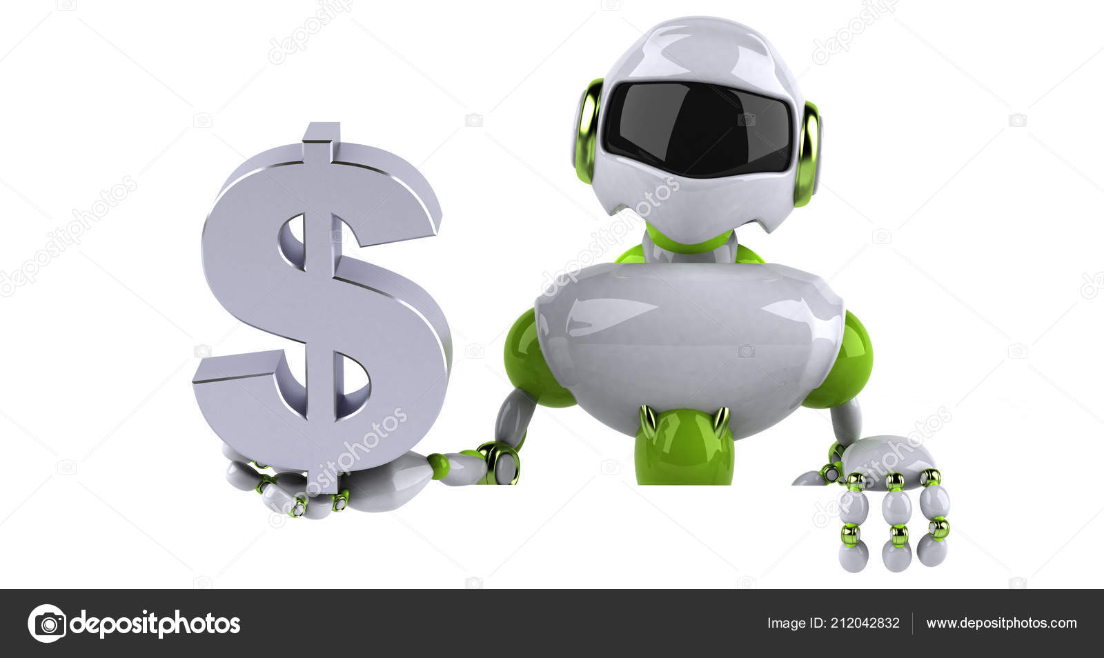 Fun Cartoon Character Dollar Illustration — Stock Photo © julos #212042832