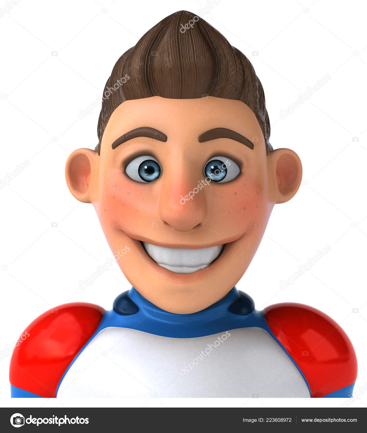 Fun Modern Superhero Illustration Stock Illustration by ©julos #223608972