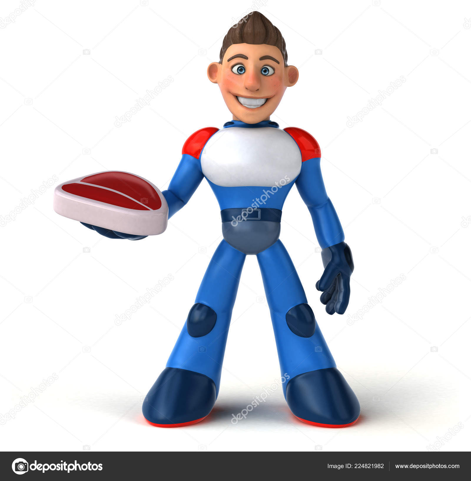 Super Modern Superhero Meat Illustration — Stock Photo © julos #224821982