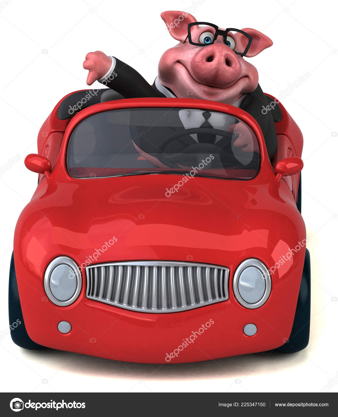 Fun Cartoon Character Car Illustration Stock Illustration by ©julos ...