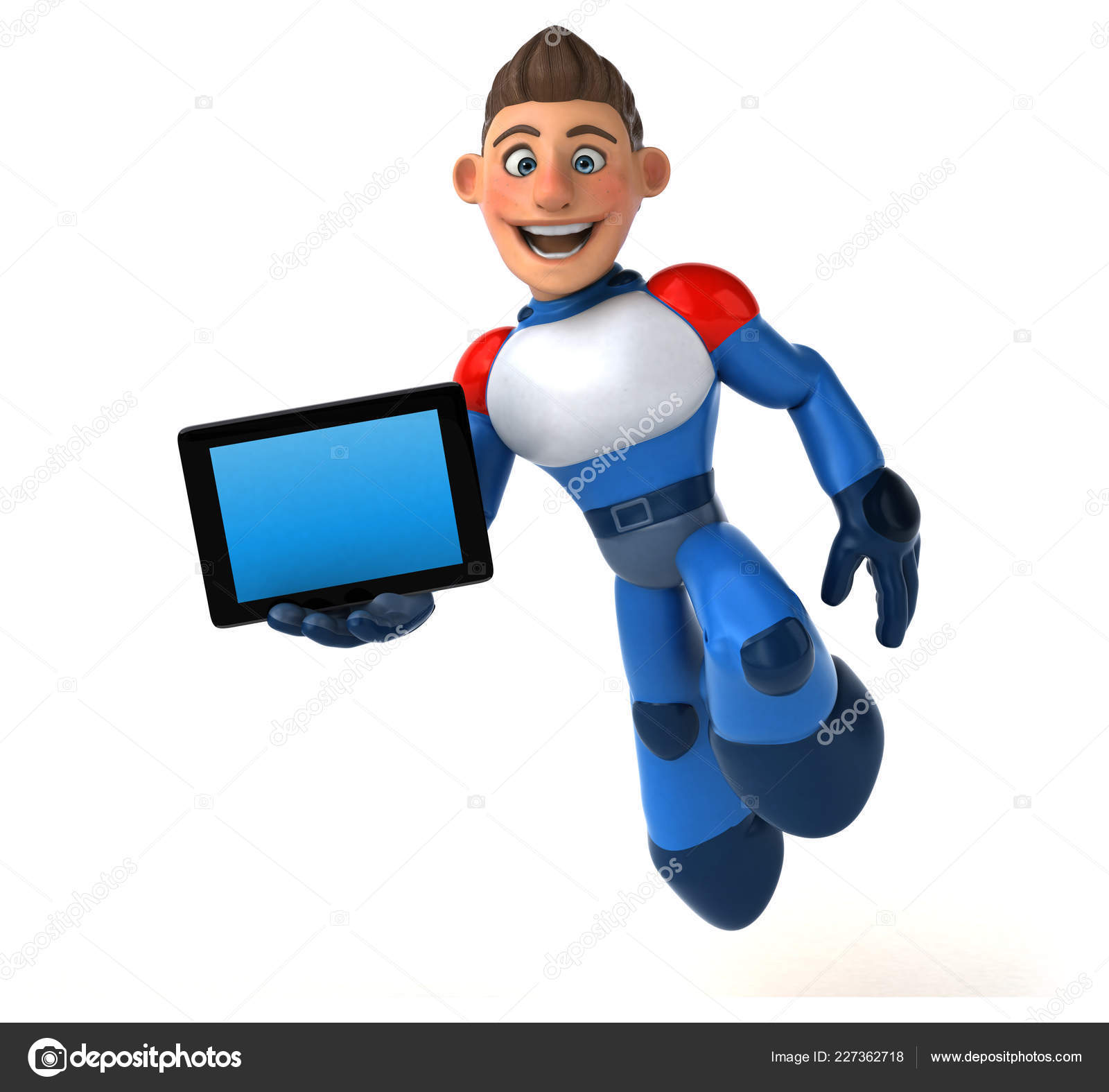 Super Modern Superhero Tablet Illustration Stock Illustration by ©julos ...