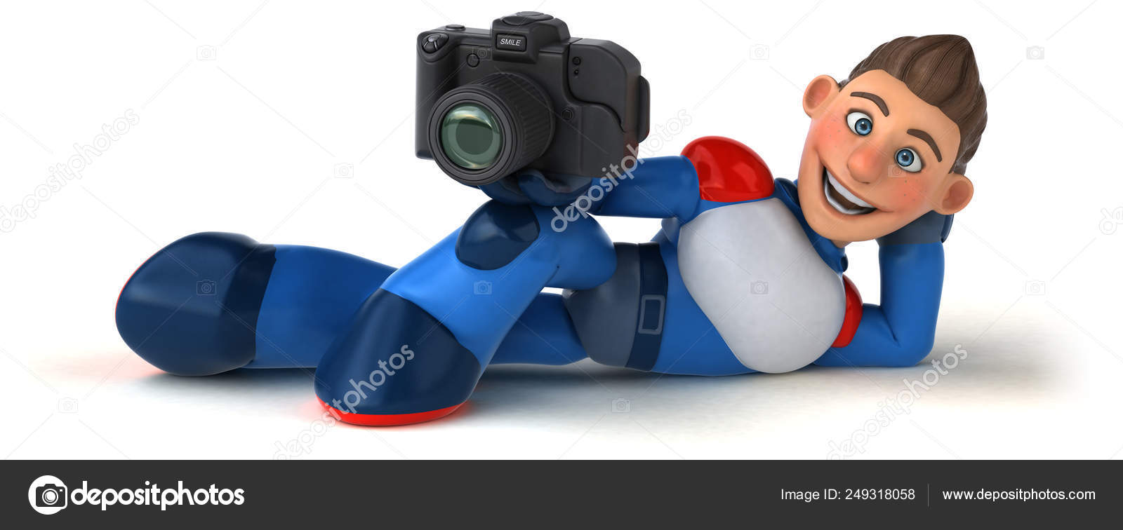 Funny Cartoon Character Camera Illustration — Stock Photo © julos ...