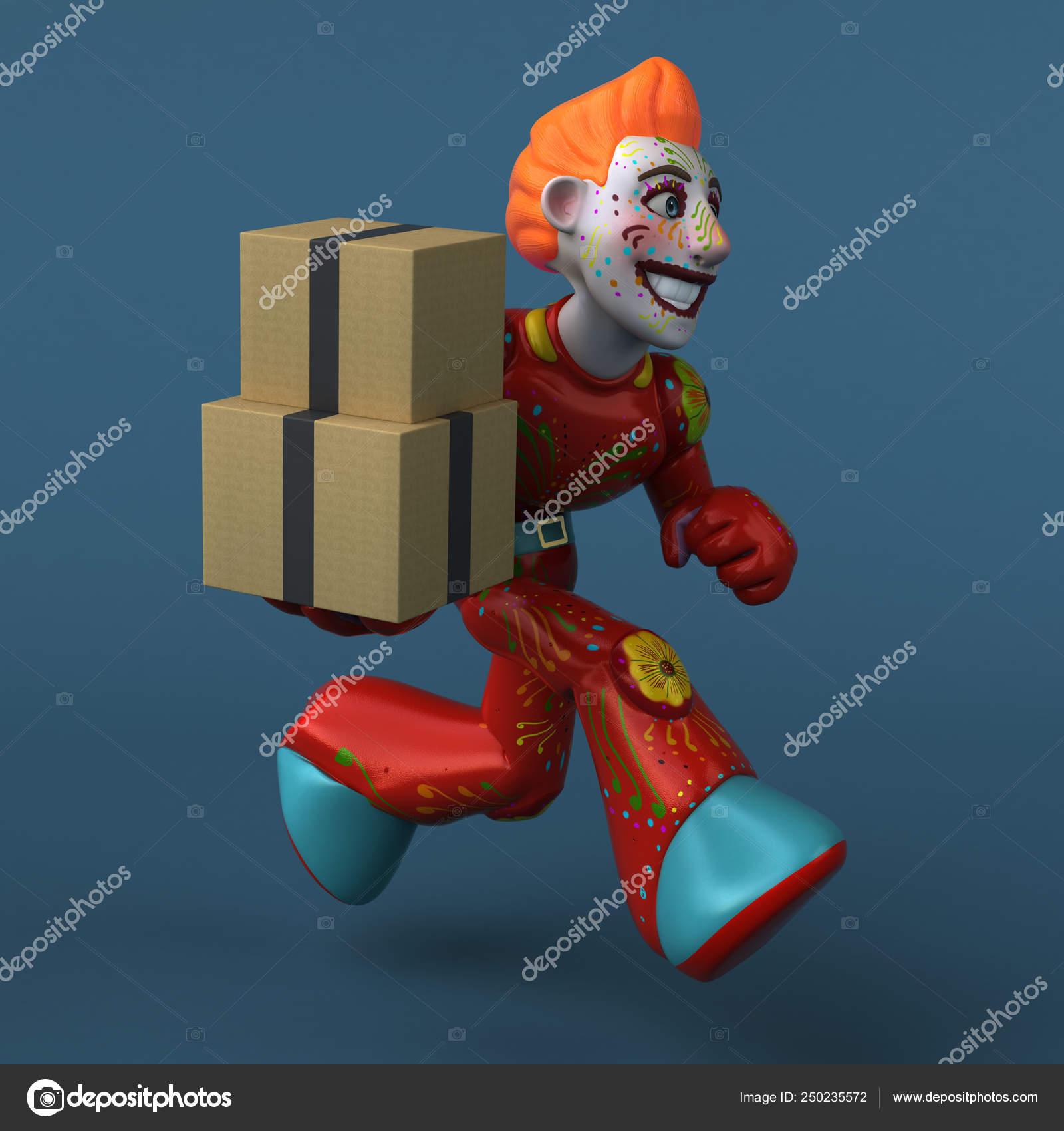 Funny Cartoon Character Boxes Illustration Stock Illustration by ©julos ...