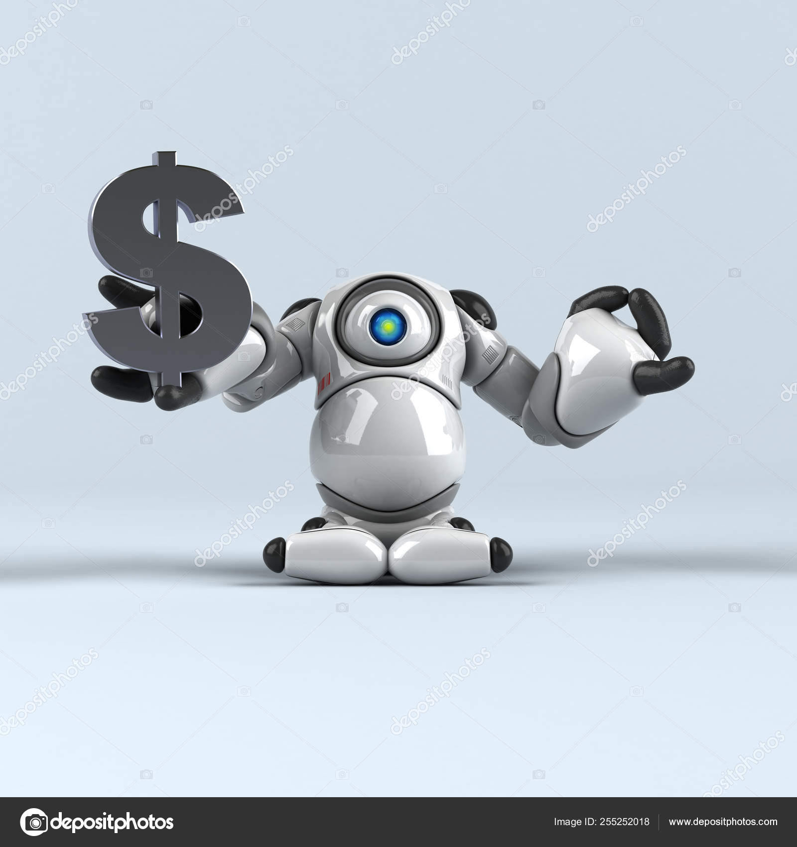 Funny Cartoon Character Dollar Illustration — Stock Photo © julos ...