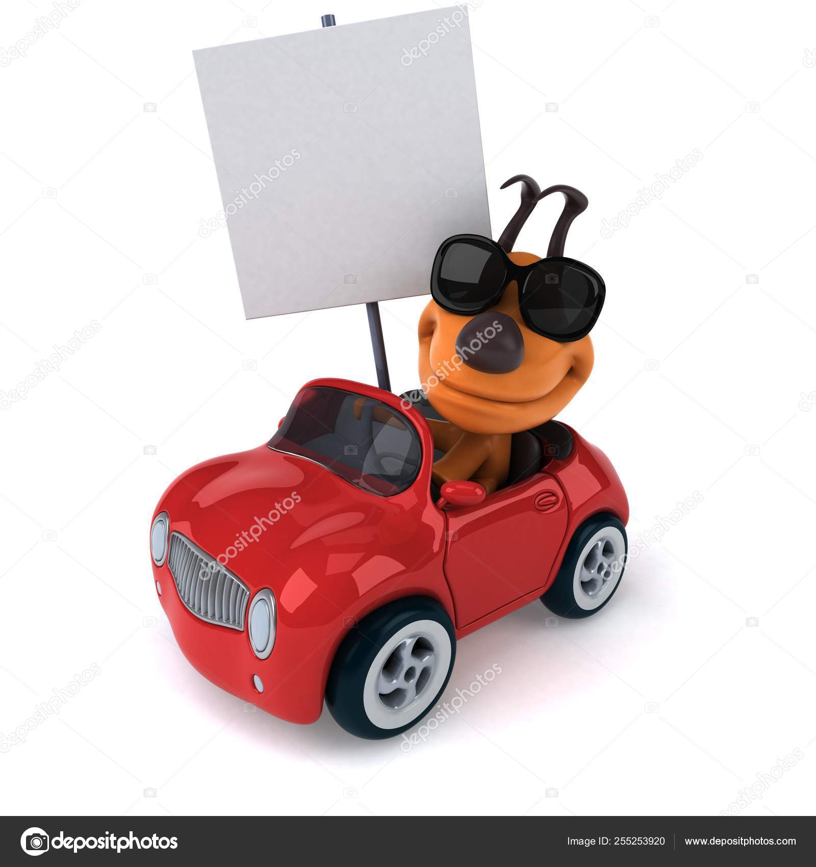 Funny Cartoon Character Car Illustration — Stock Photo © julos #255253920