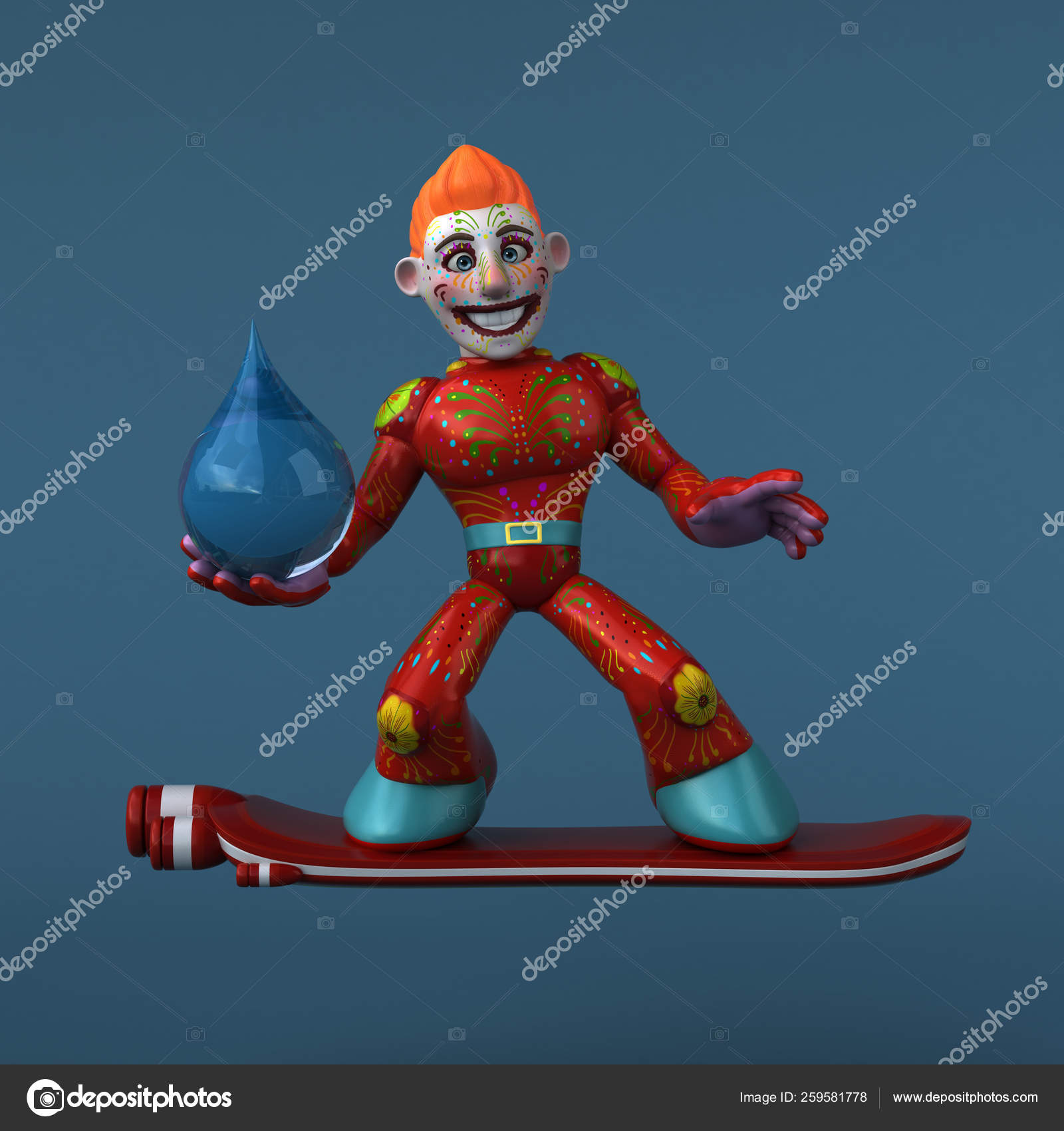 Fun Cartoon Character Drop Illustration Stock Photo by ©julos 259581778