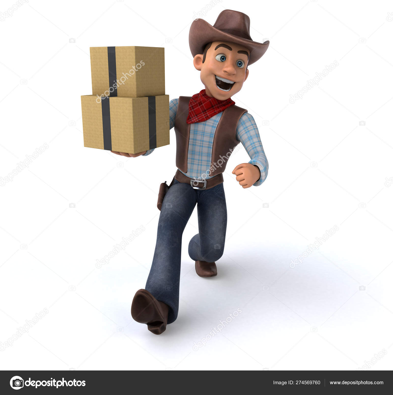 Cartoon Character Boxes Illustration — Stock Photo © julos #274569760