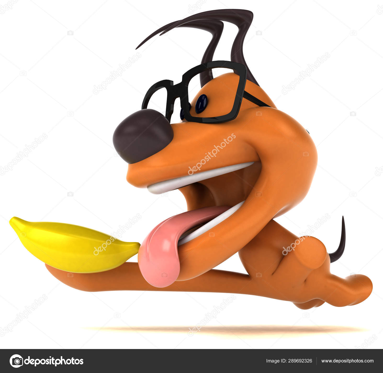 Fun Cartoon Character Banana Illustration — Stock Photo © julos #289692326