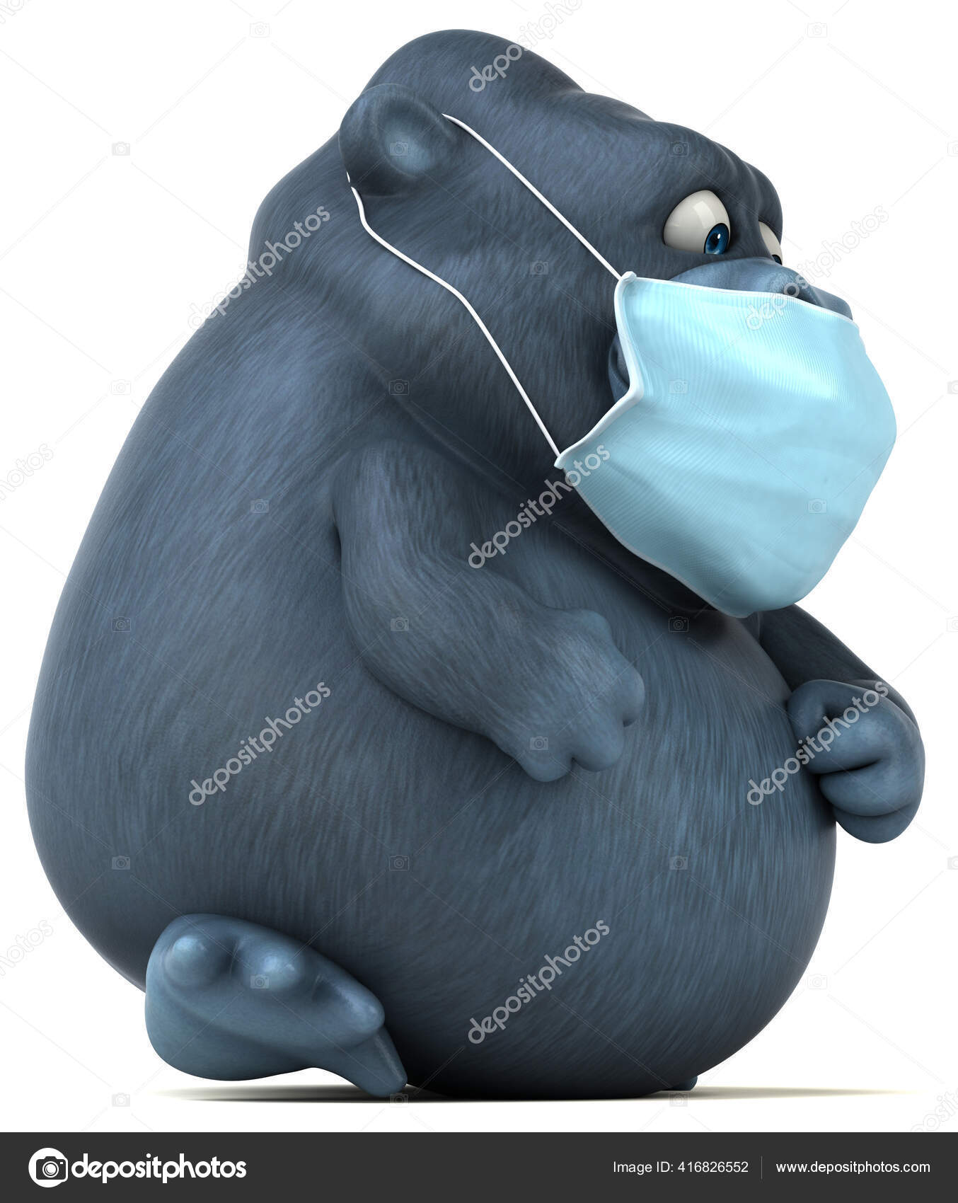 Fun Cartoon Gorilla Character Mask — Stock Photo © julos #416826552