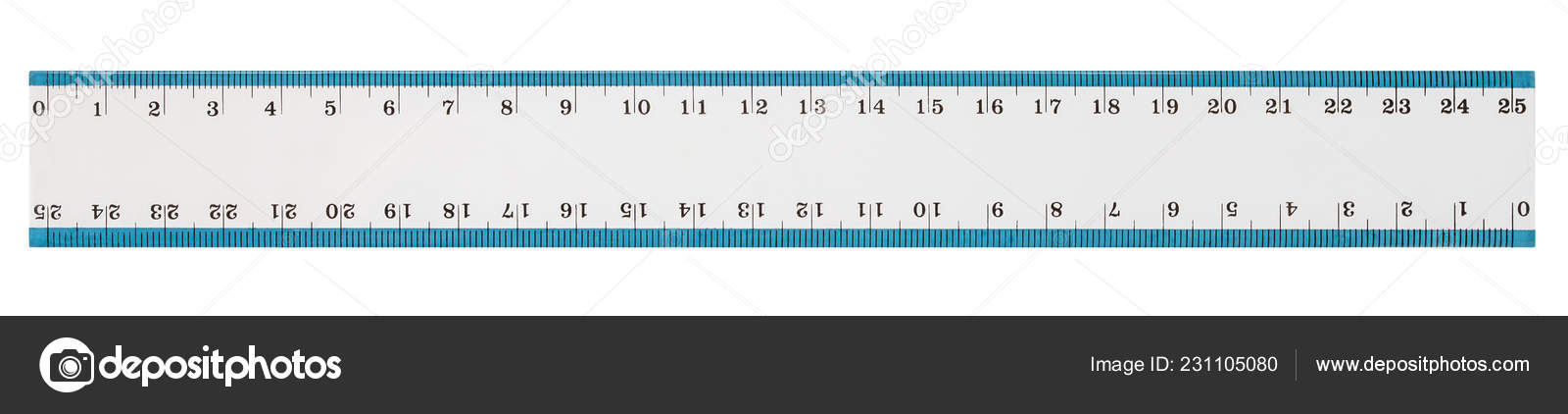 White Plastic Transparent Ruler Isolated White Background Clipping Path ...