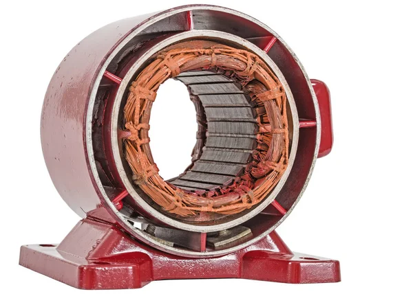 Rotor Estator Motor Eléctrico Aislado Sobre Fondo Blanco — Foto de ...