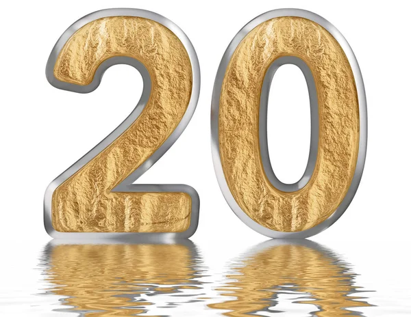 Numeral Twenty Isolated White Background Render — Stock Photo ...