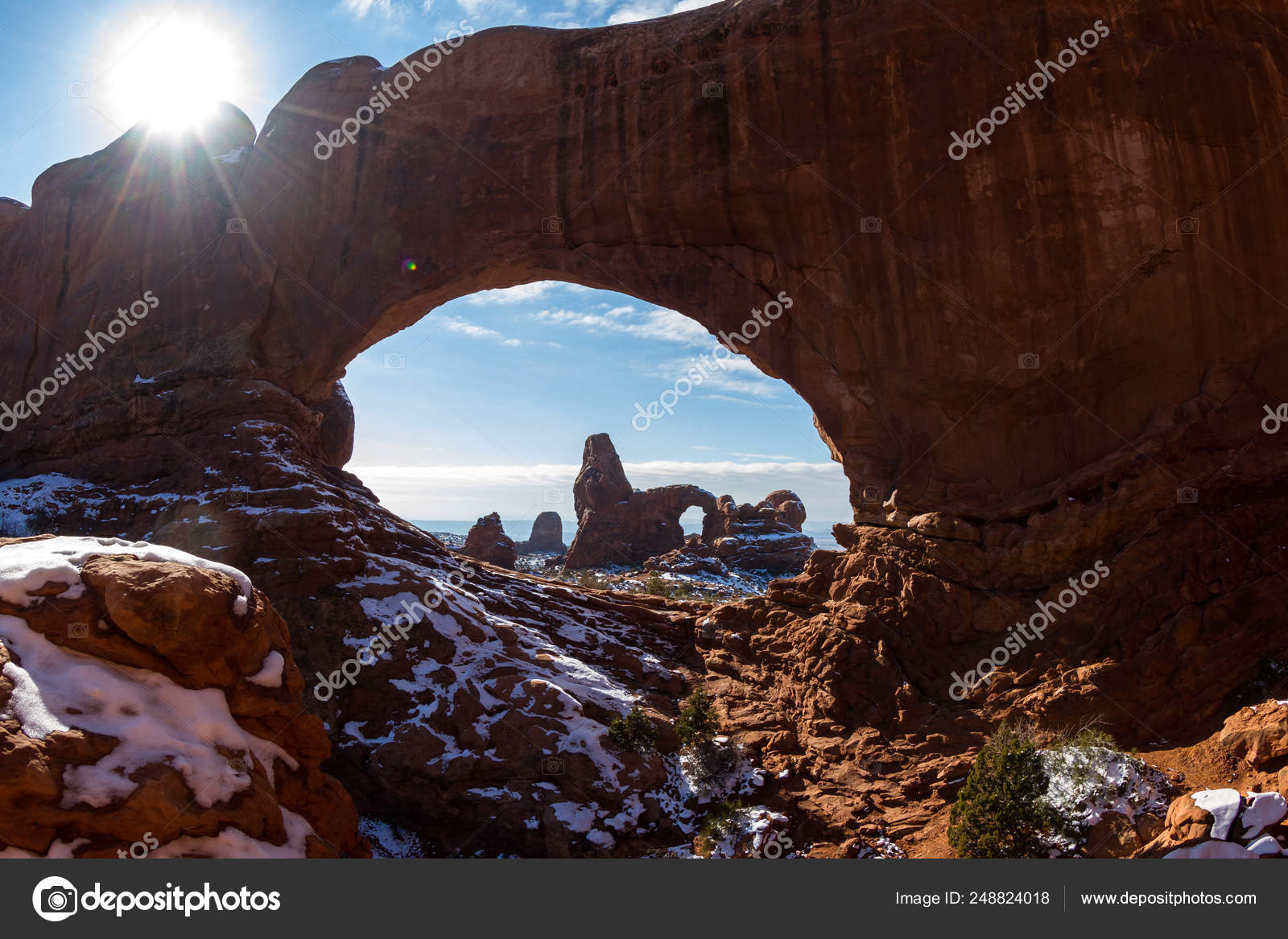 Turret Arch thru North Window — Stock Photo © wollertz #248824018