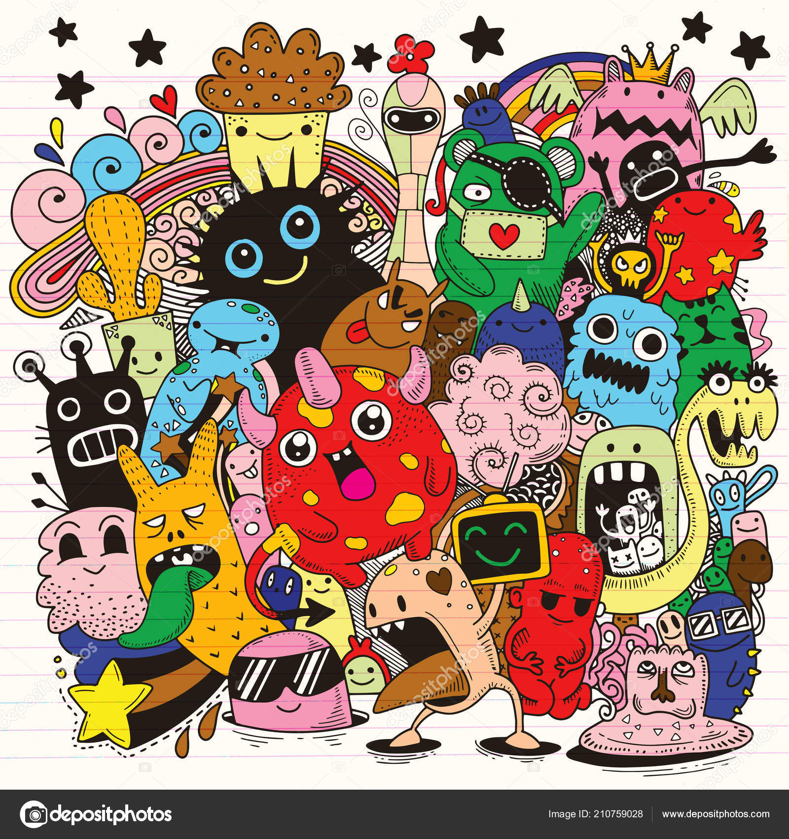 Monster Doodle Wallpaper