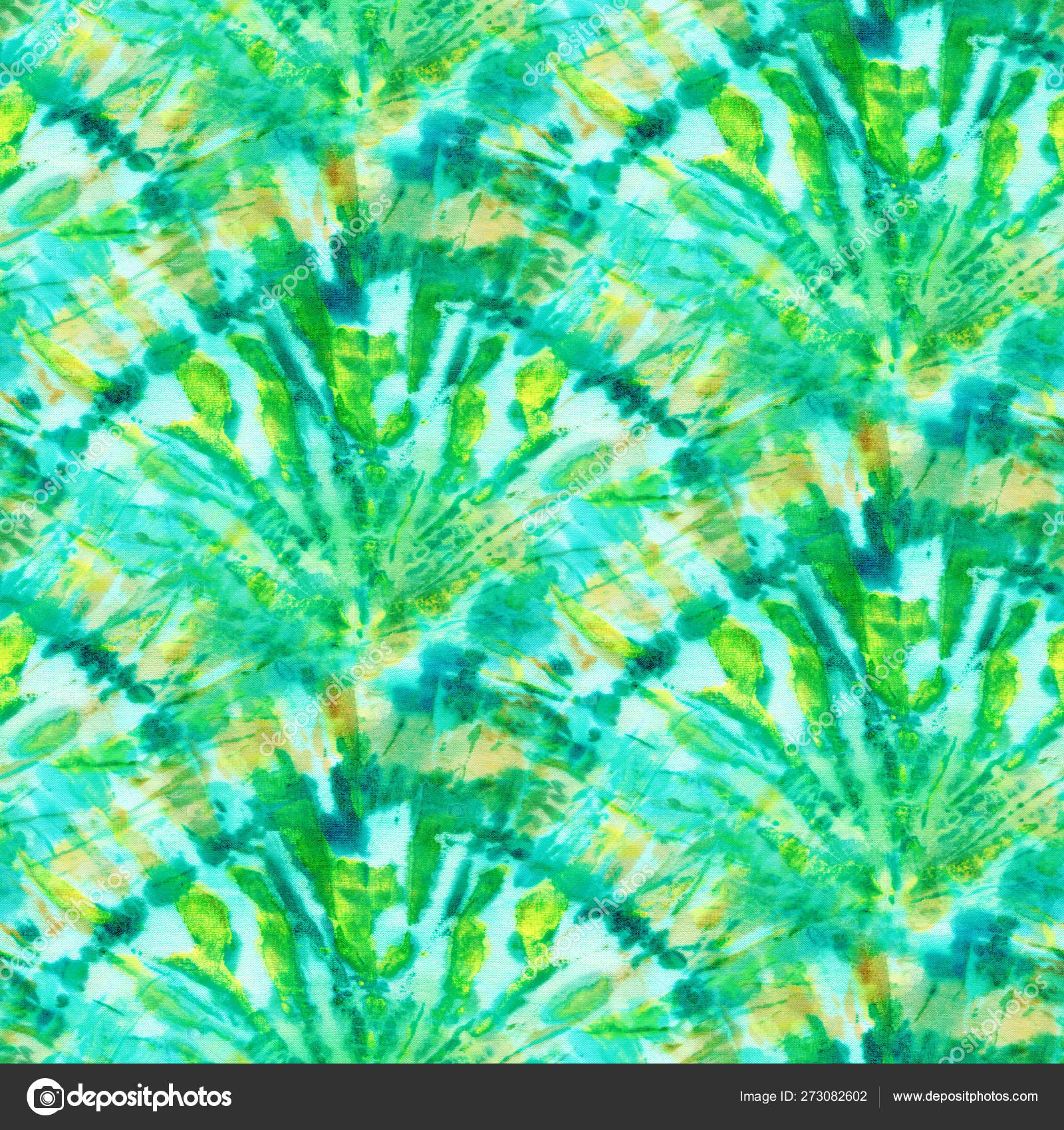 Green Tie Dye Patterns