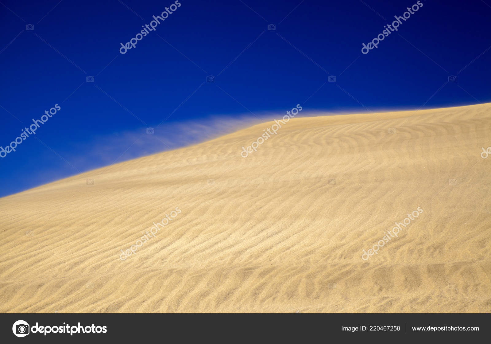 Sand Wind Pattern Dune Surface Sand Flying Strong Wind Dunes — Stock ...