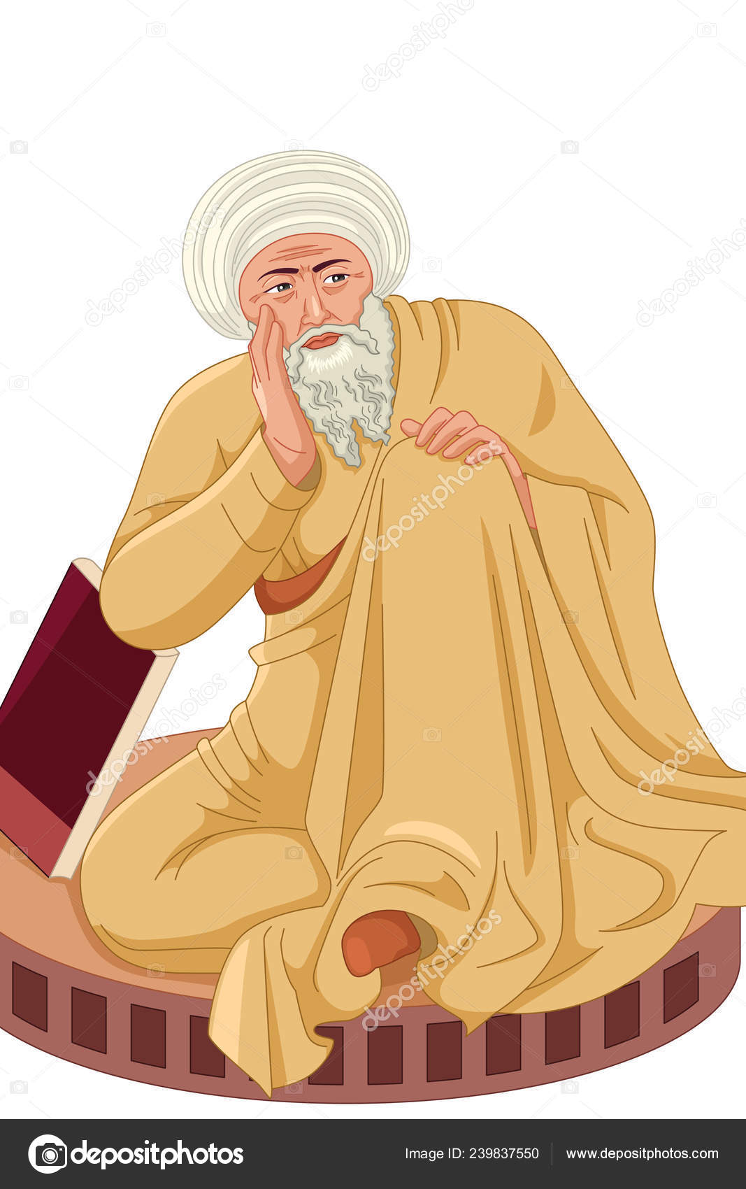 Vector Illustration Averroes Muslim Philosopher Stock Vector by ...