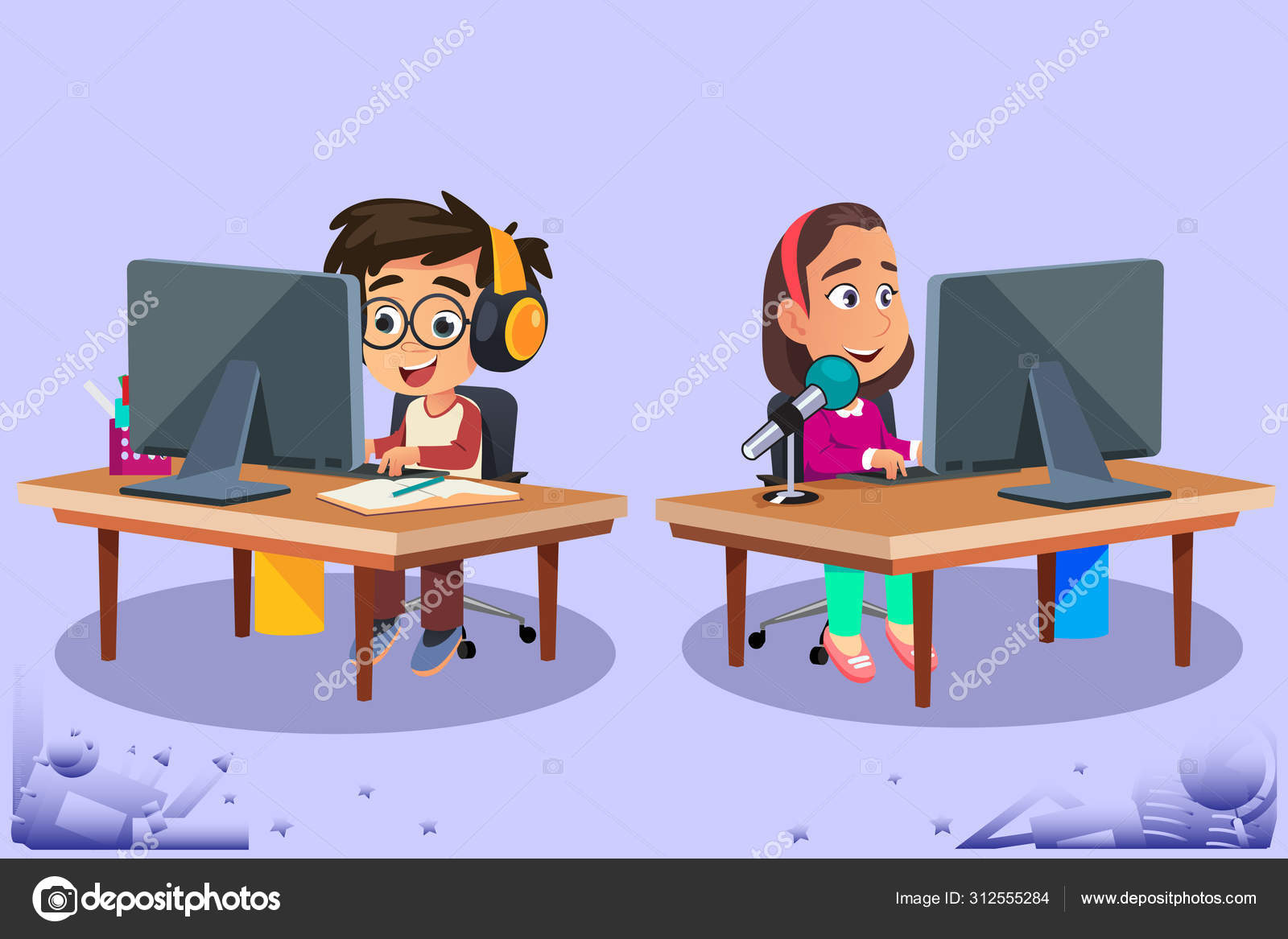 Using The Computer Cartoon