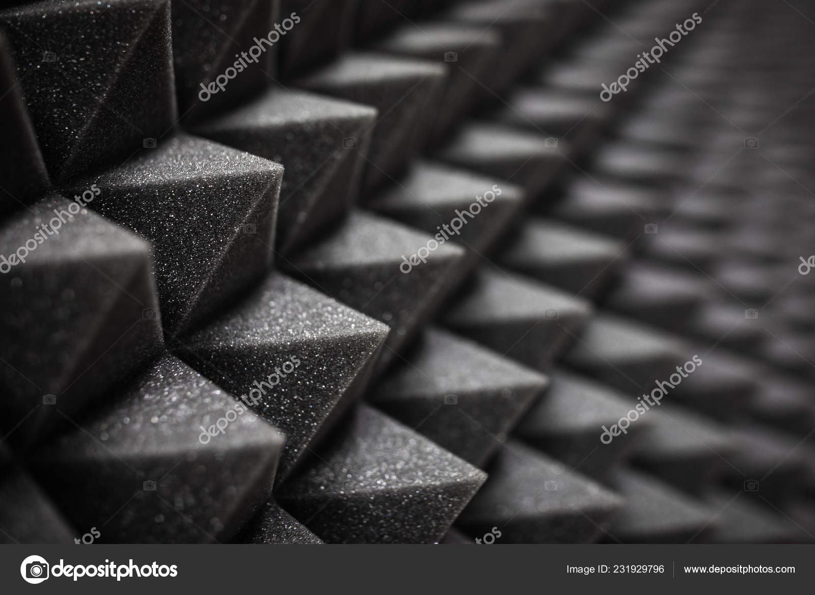 Foam Soundproofing Coating Close Recording Studio Details Stock Photo ...