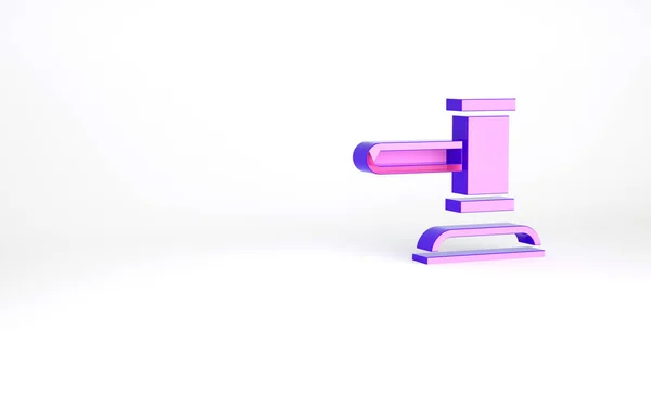 Purple Judge gavel icon isolated on white background. Gavel for ...