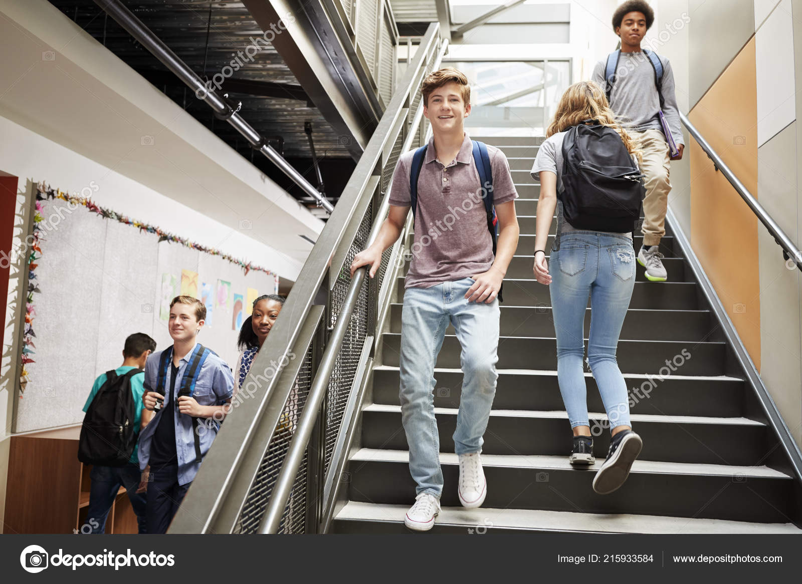 High School Student Walking