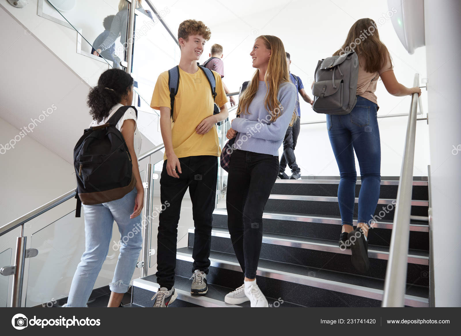 High School Student Walking