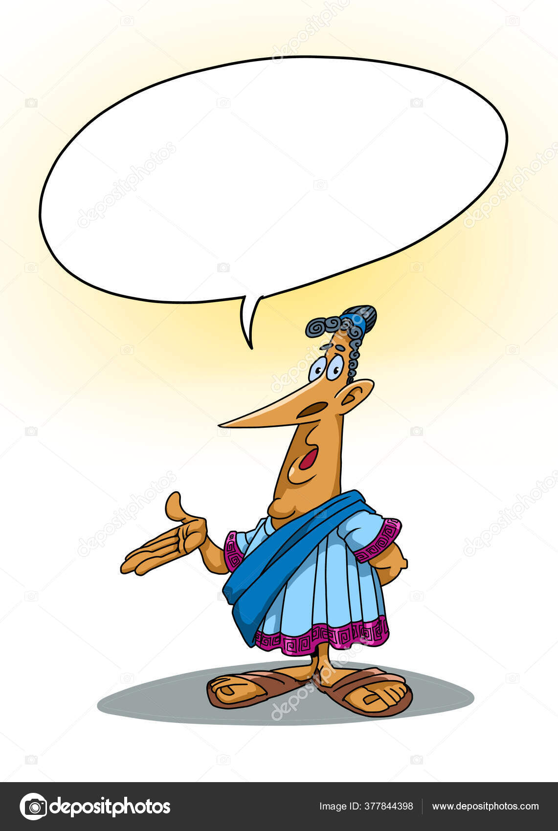 Ancient Greek speaks and quotes some words Stock Illustration by ©askib ...