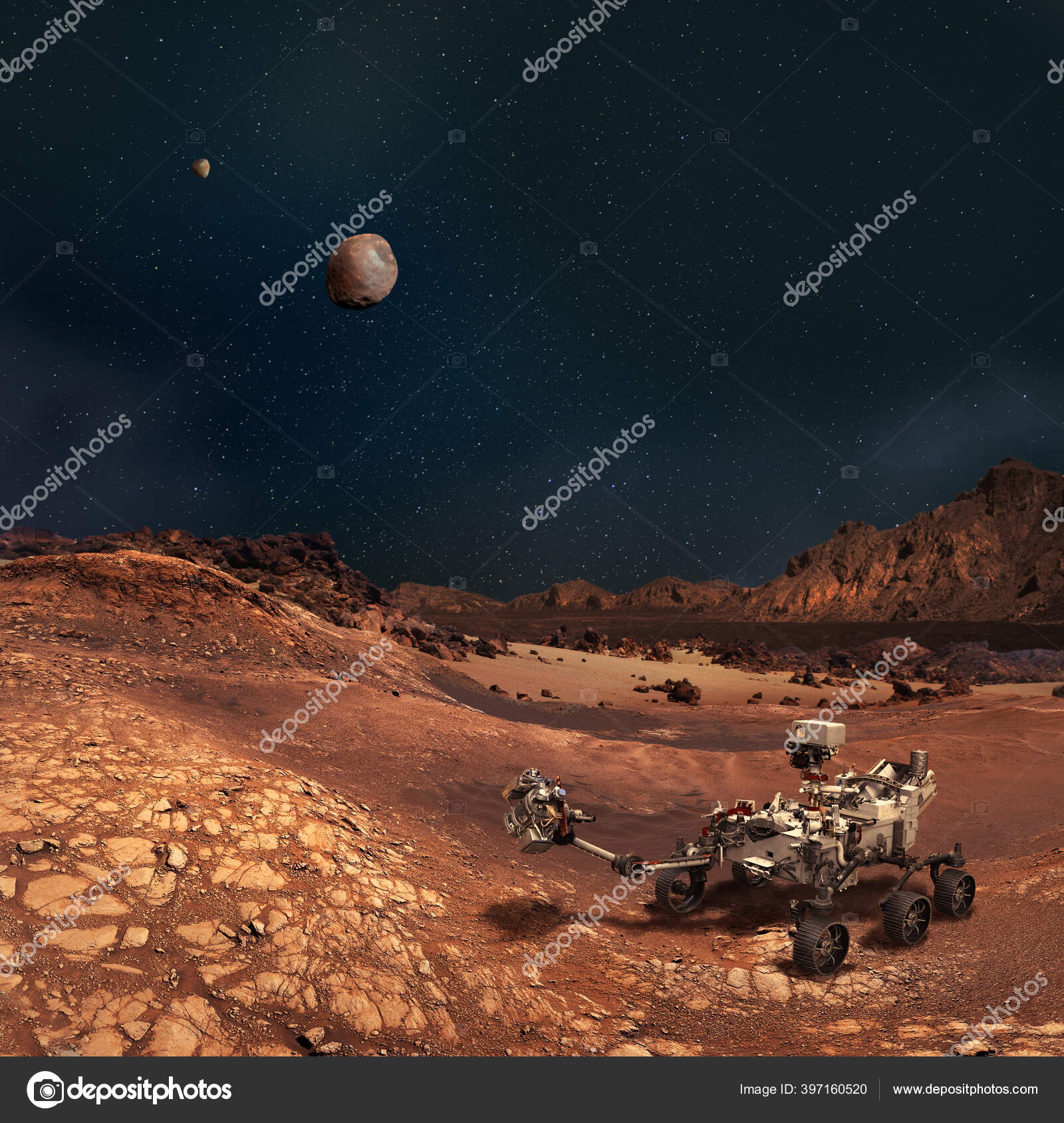 Martian Moons Phobos And Deimos