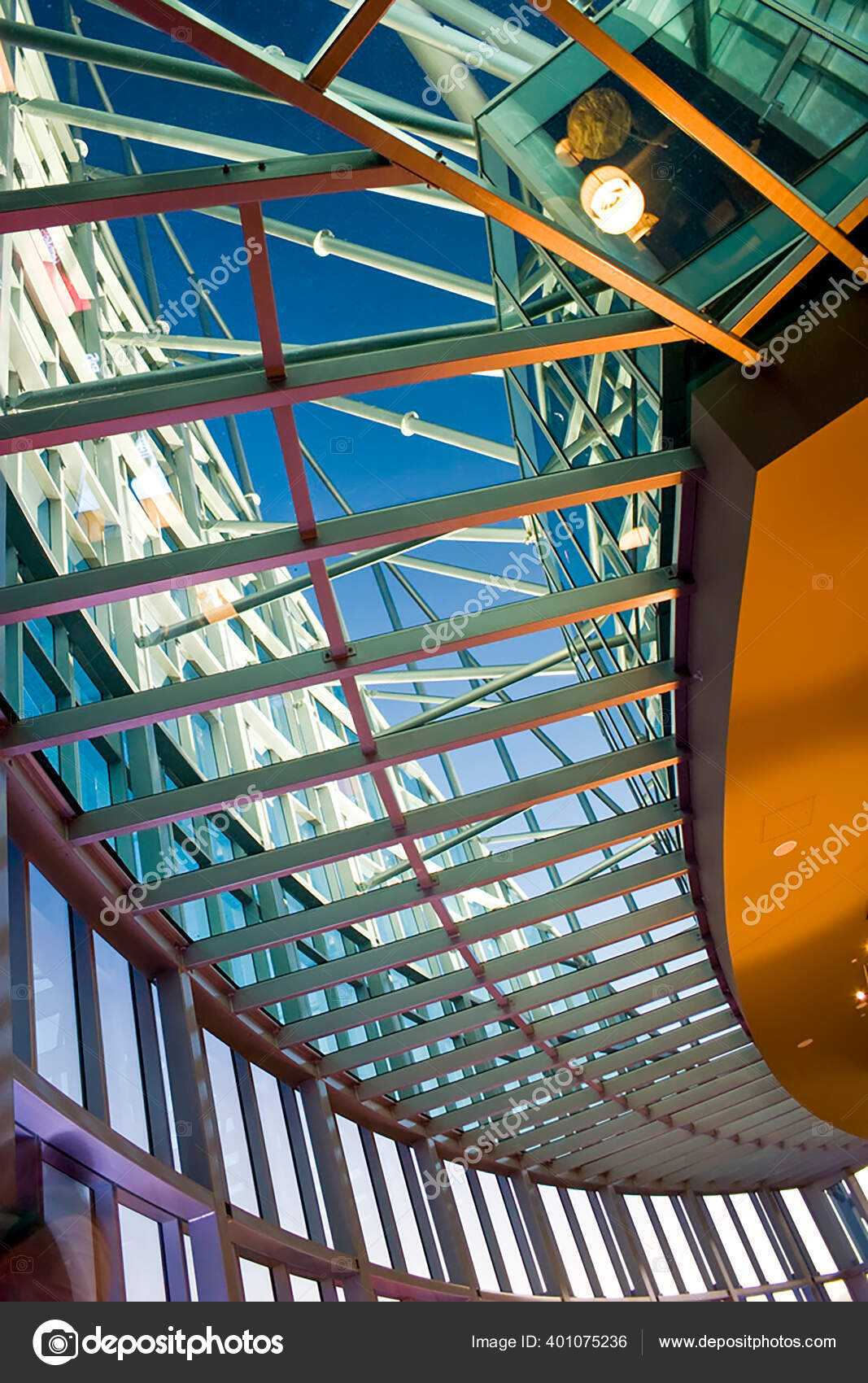 Modern Ceiling Made Metallic Constructions Modern Architectural Design ...