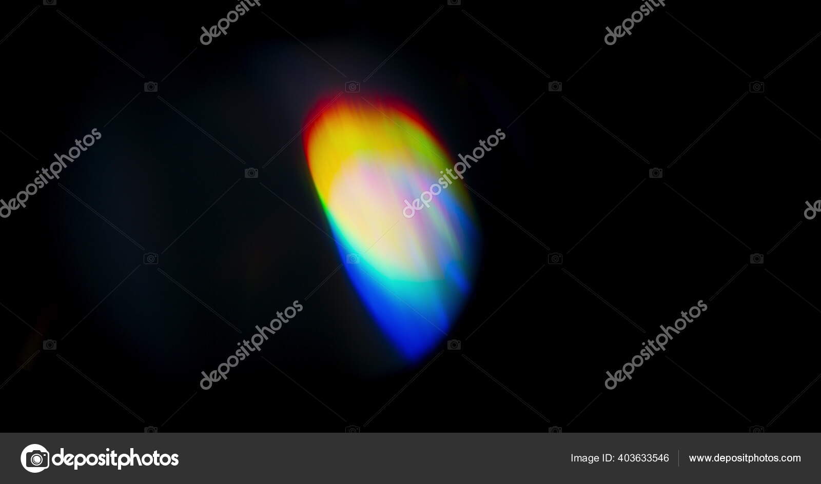 Rainbow Prism Light Flare Prism Rainbow Light Flares Overlay Black ...