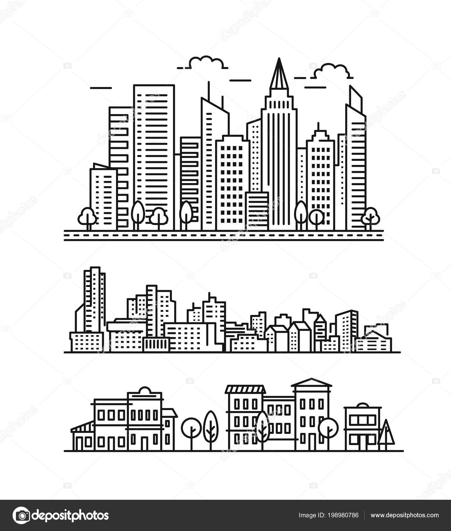 City landscape pattern — Stock Vector © bioraven #198980786