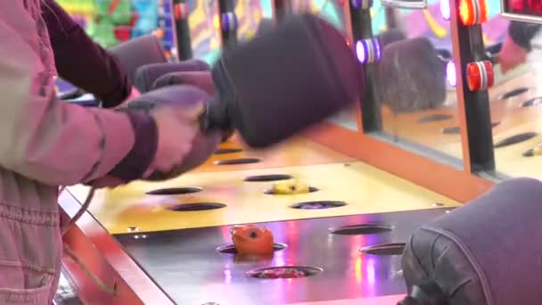 Slow Motion People Playing Whack Game West Coast Amusements Carnival ...