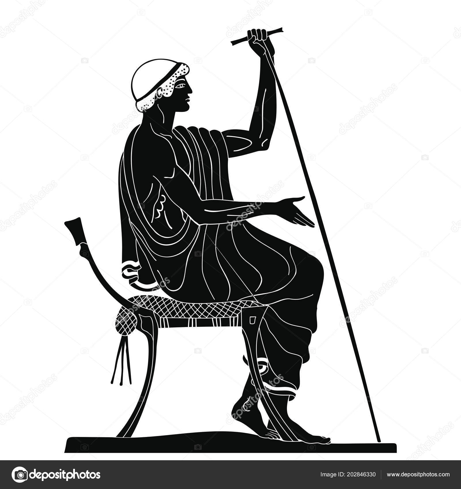Ancient Greek man. Stock Vector by ©migfoto 202846330