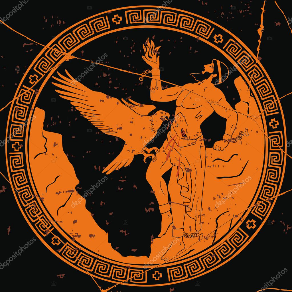 Antiguo dios griego Prometeo. 2025