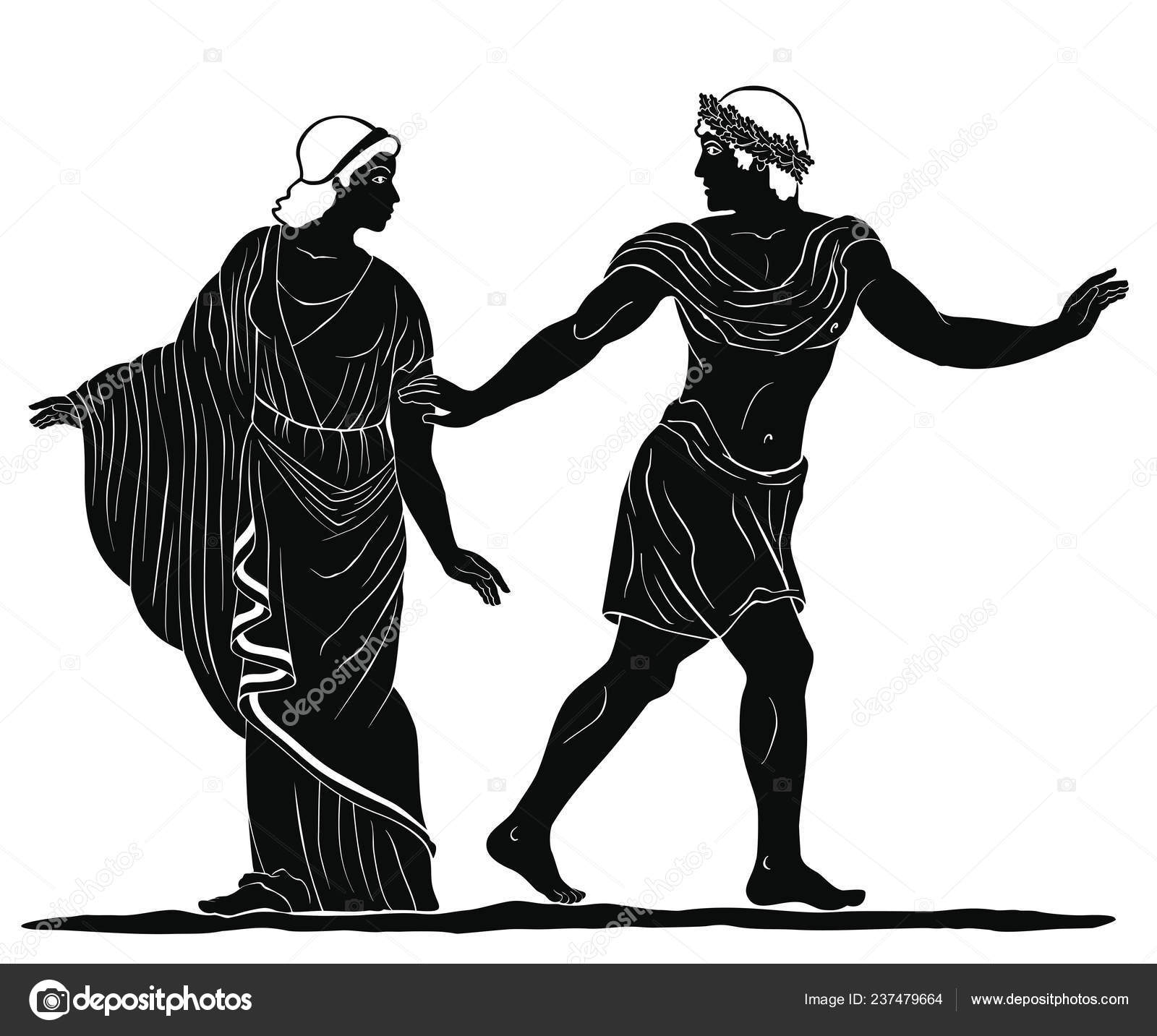 Ancient Greek Man Drawing