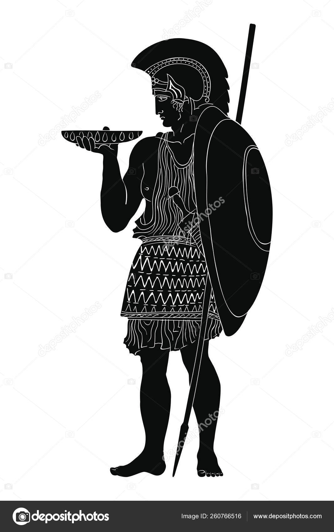 Greek War Shield Vector