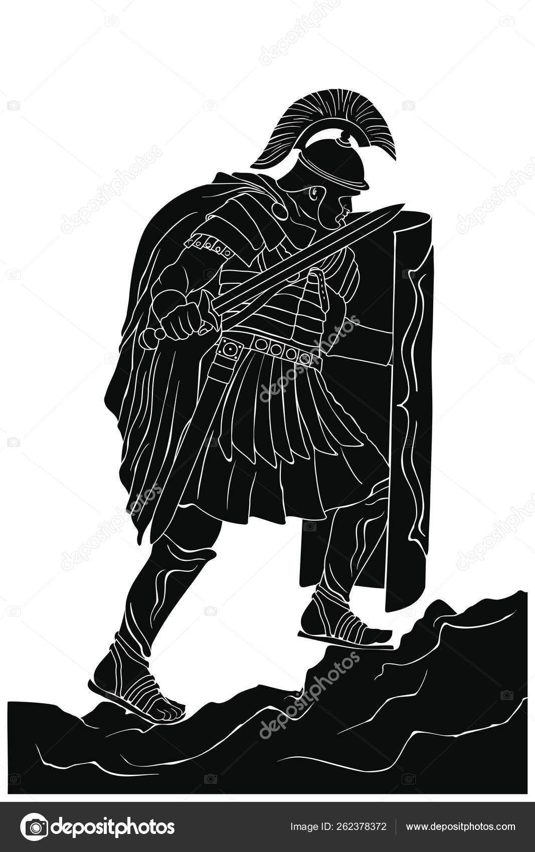 Ancient Roman Warrior. Stock Vector by ©migfoto 262378372