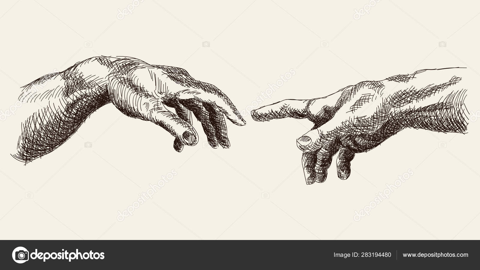 Hand on a white background. Stock Vector by ©migfoto #283194480