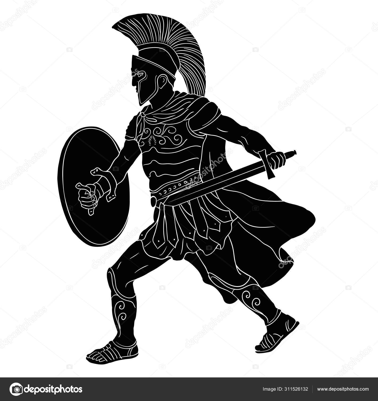 Greek Warriors Fighting