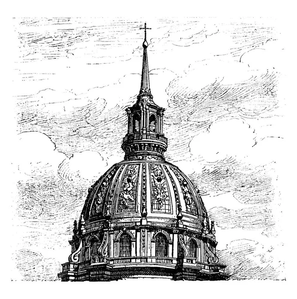 Dome Structure Raised Roof Edifice Cupola Vintage Line Drawing ...