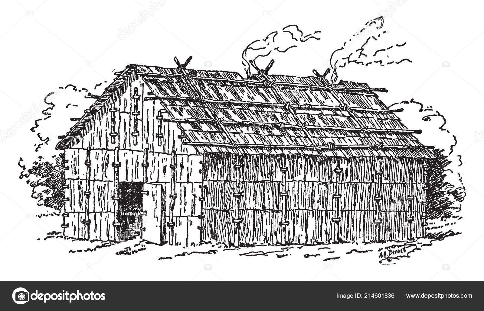 Iroquois Village Drawing