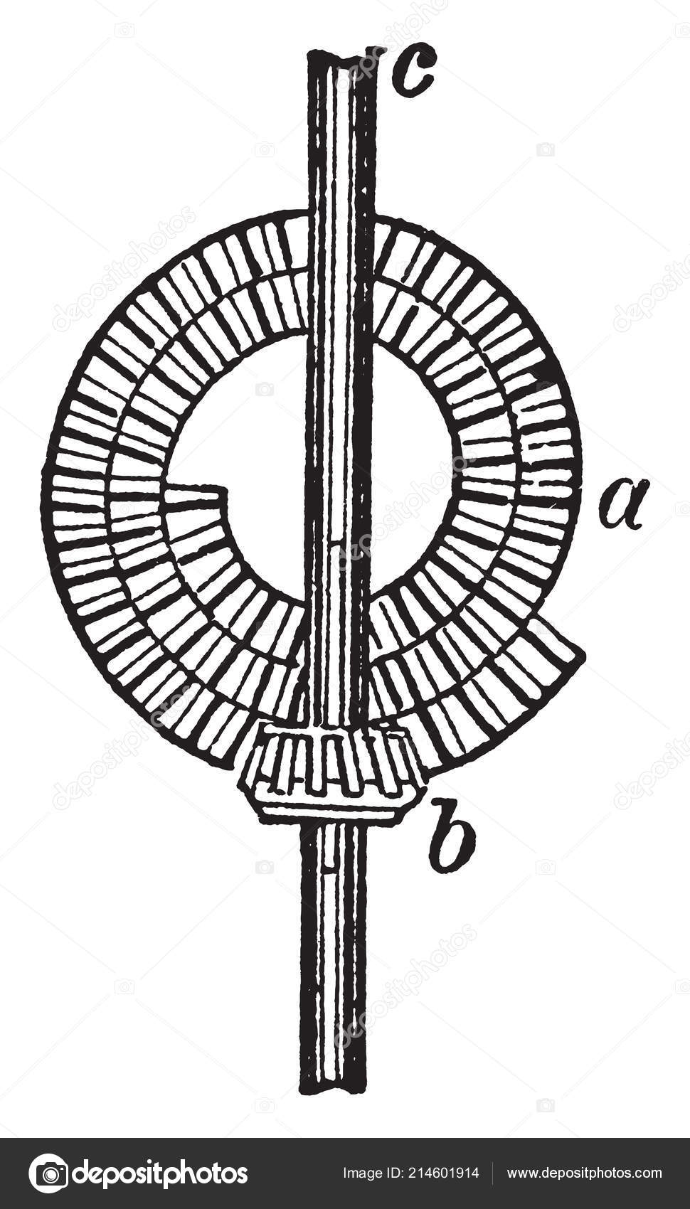 Illustration Represents Function Scroll Wheel Vintage Line Drawing ...