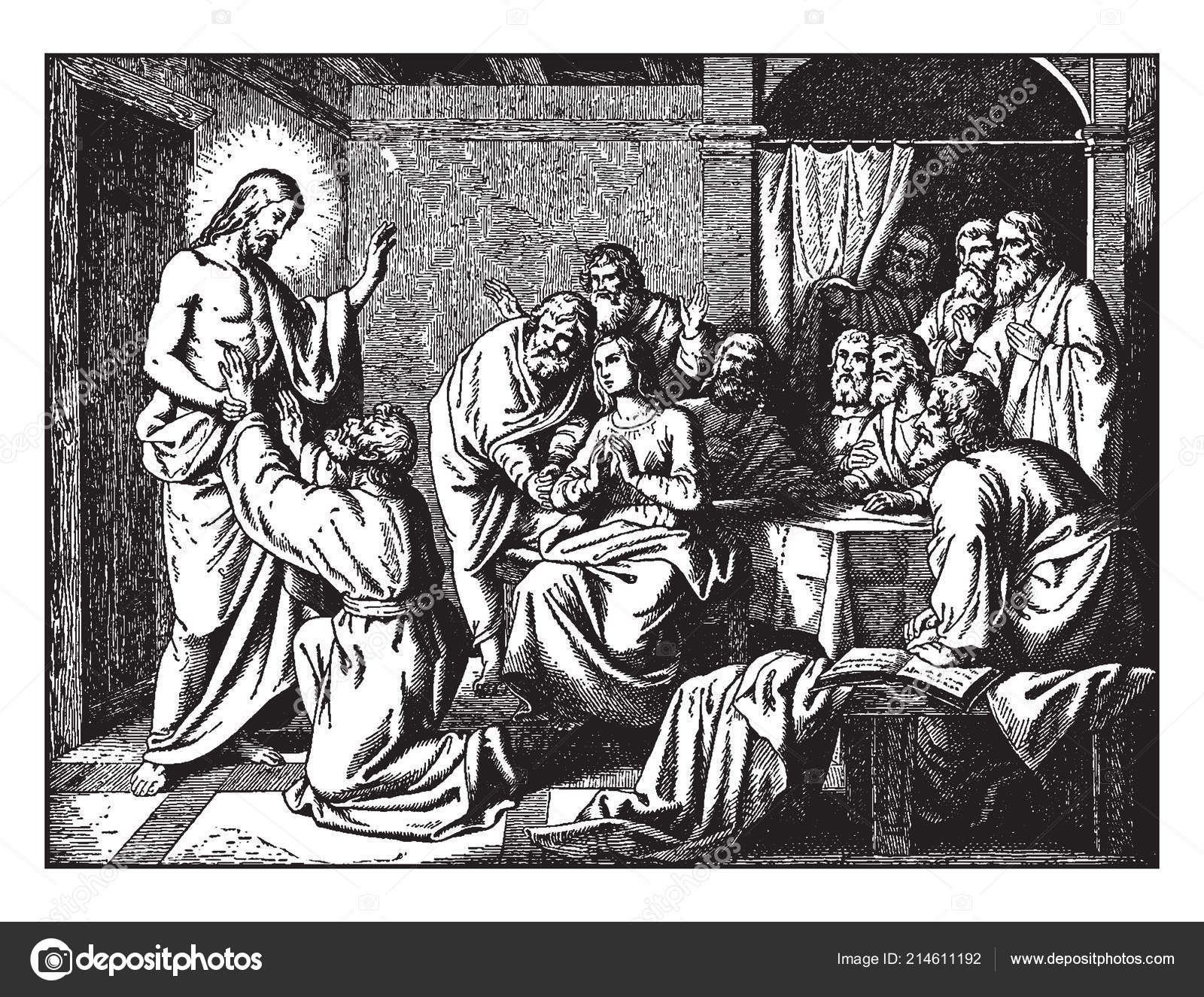 Jesus Engraving Illustration