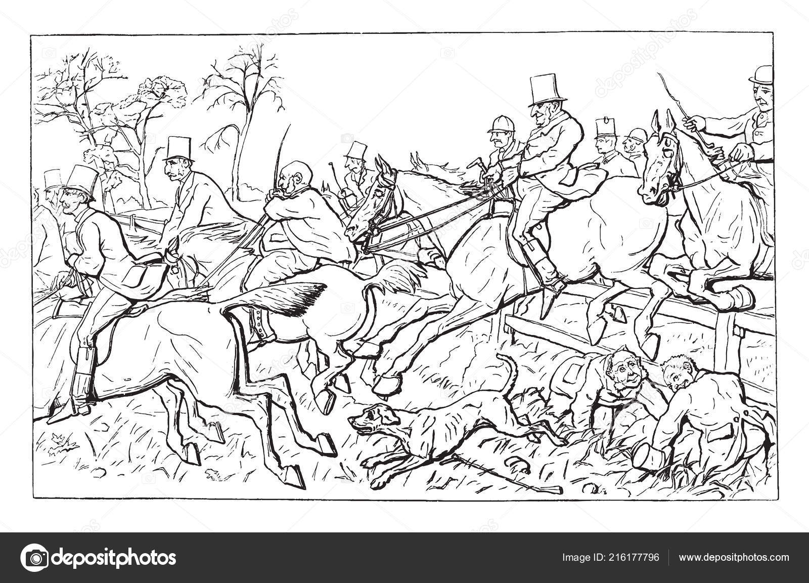 Group Hunters Moving Quickly Hunting Noticing Two Old Man Have Stock ...