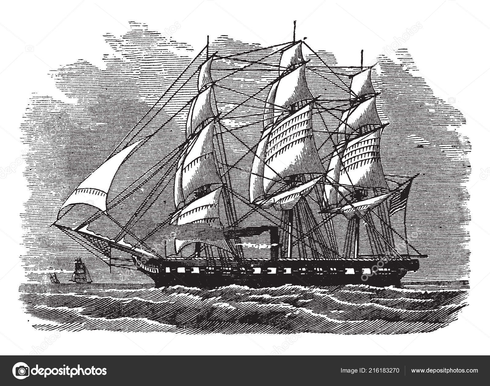 Sloop Sailboat Drawing
