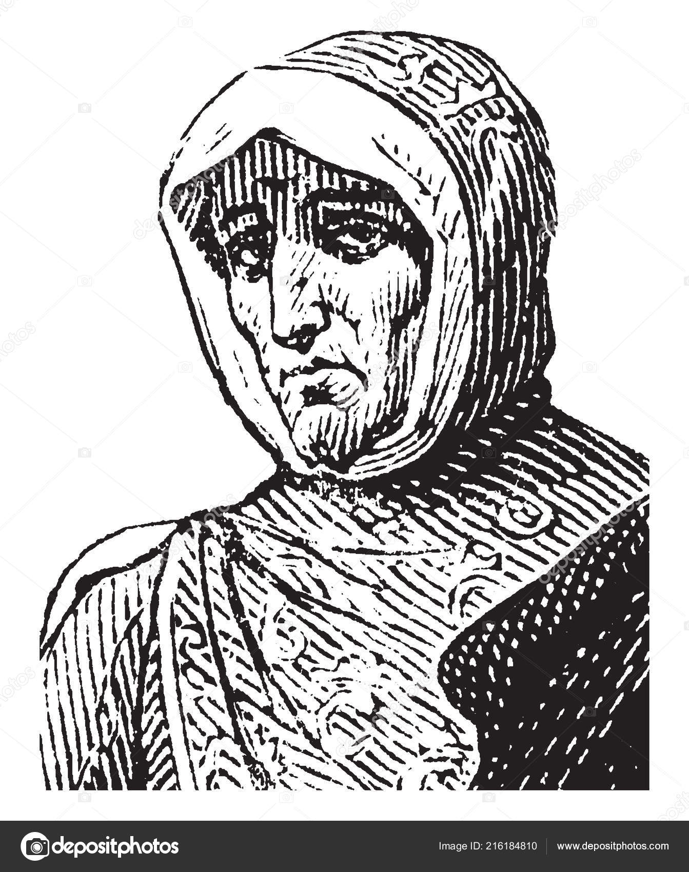 Giotto 1276 1336 Italian Painter Architect Florence Vintage Line ...