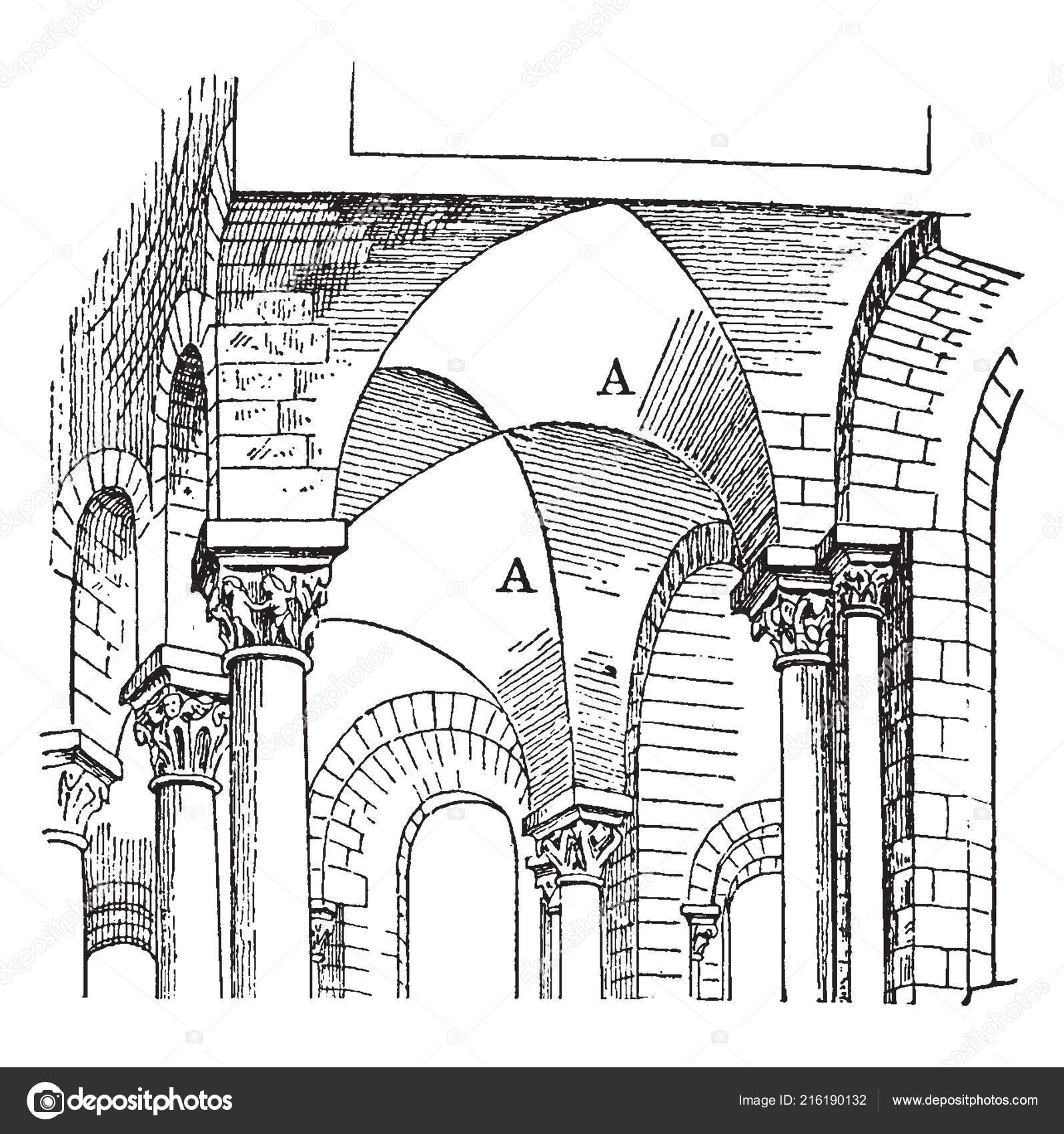 Groin Vault Early 12Th Century Vaulting Architecture Curved ...